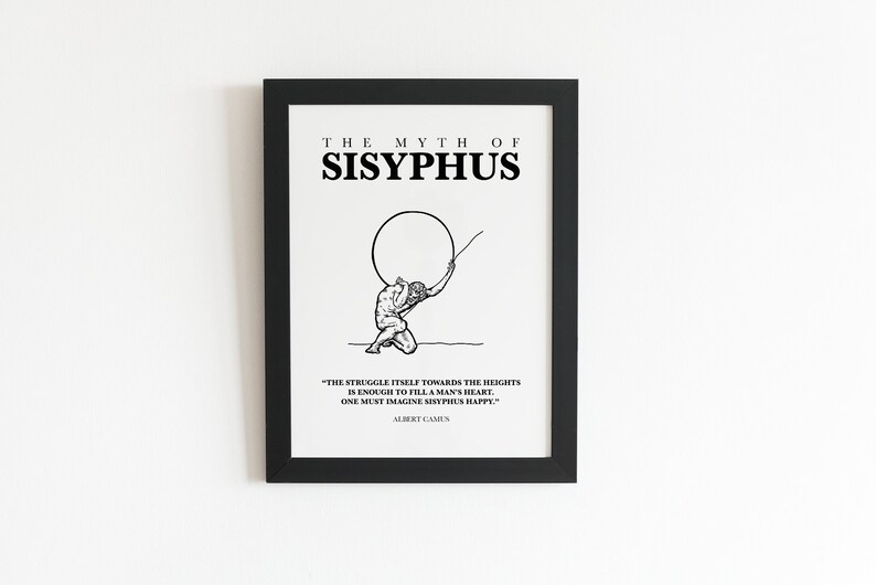 Sisyphus Poster Sisyphus Wall Art Sisyphus the Myth - Etsy