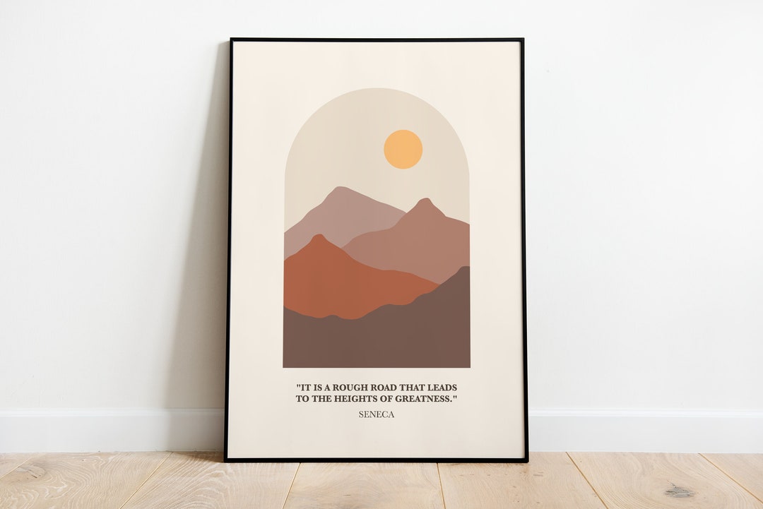 Seneca Poster Print, Seneca Quote, Stoic Poster, Stoic Prints, Stoic ...