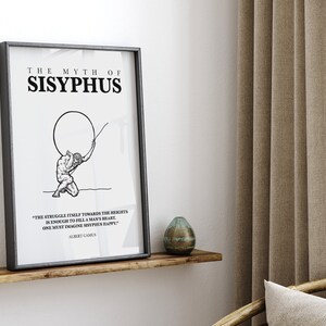 Sisyphus Myth Art Print: Existentialism Decor (digital Download) - Etsy