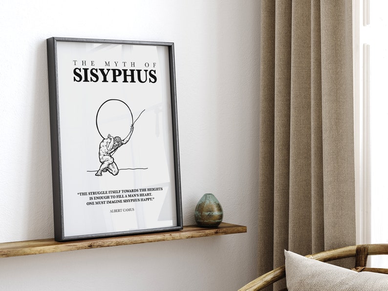 Sisyphus Myth Art Print: Existentialism Decor (digital Download) - Etsy
