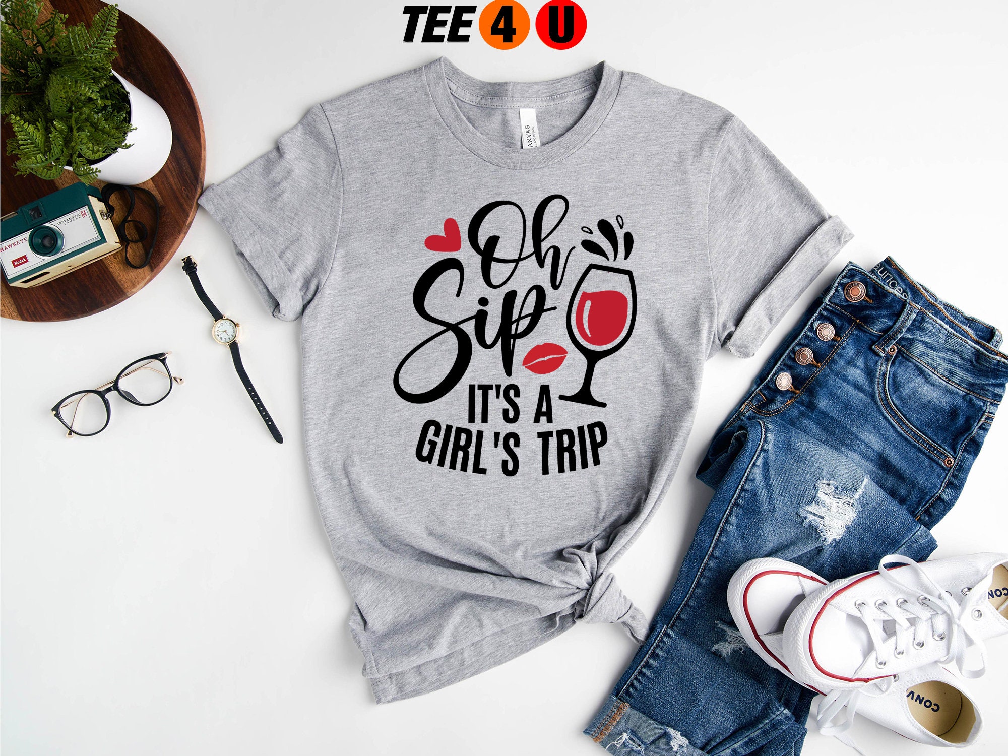 Oh Sip Its A Girls Trip Ladies Group Vacation T Shirts - Etsy Canada