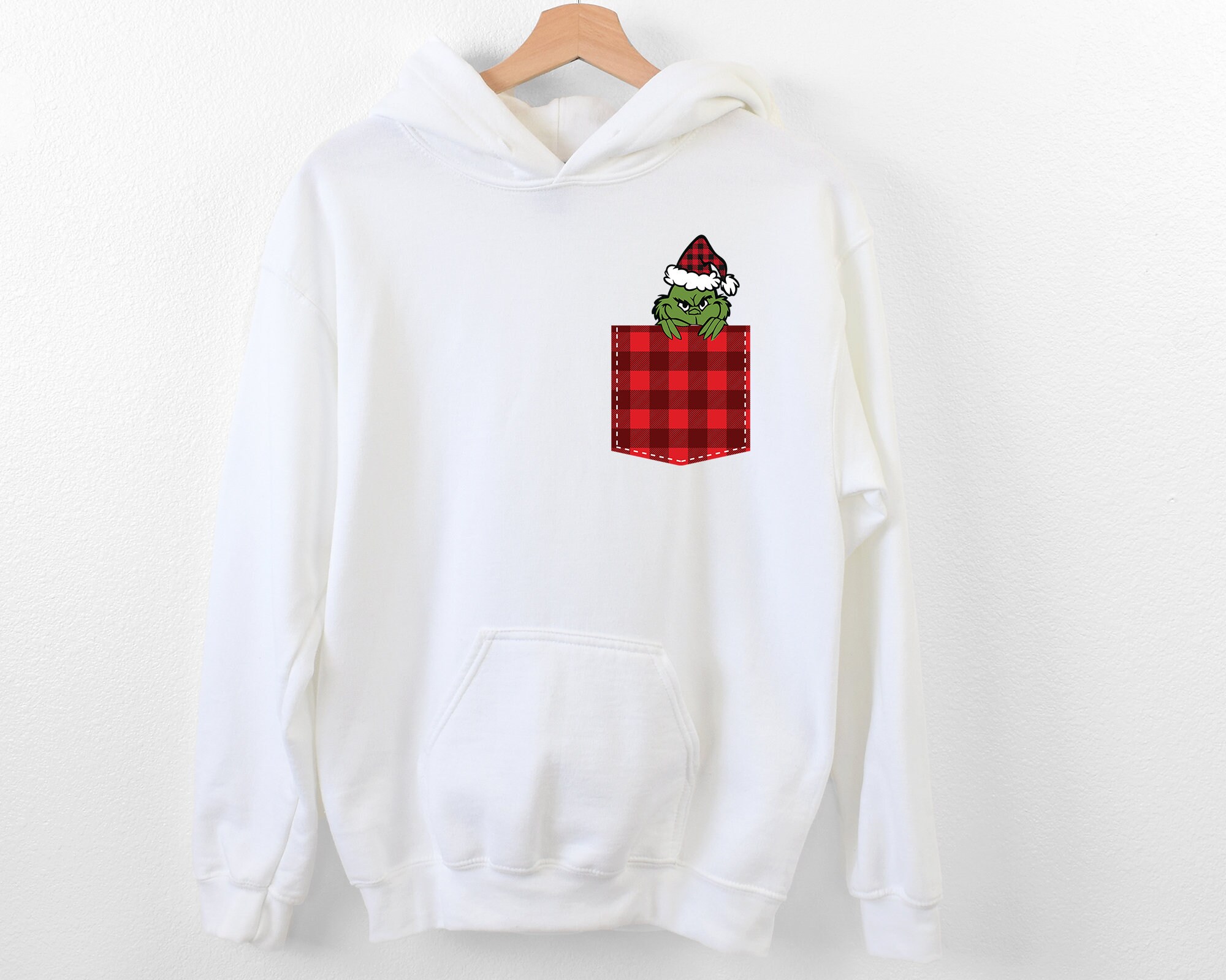 Christmas Grinch Pocket Hoodie, Christmas Hoodie, Merry Christmas ...