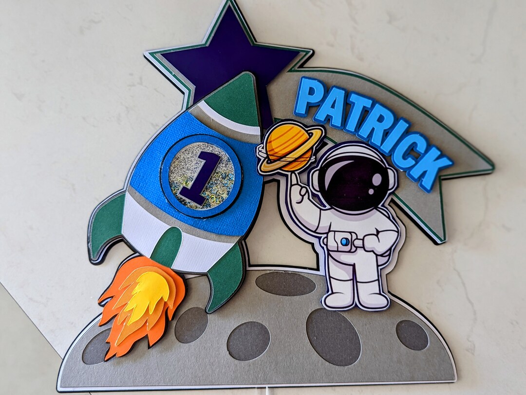 Space Cake Topper - Etsy