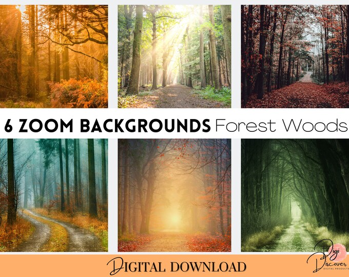 6 Forest Woods Zoom Background Home Office Digital Pack - Etsy Australia