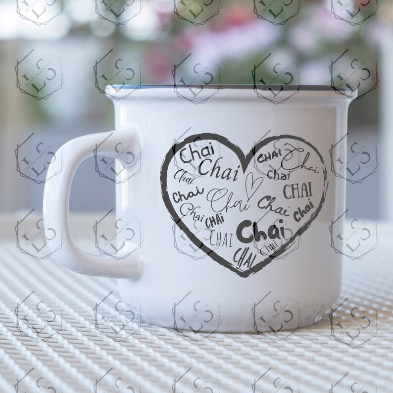 Chai Heart Svg Cut File Digital Download for Cricut and Silhouette ...