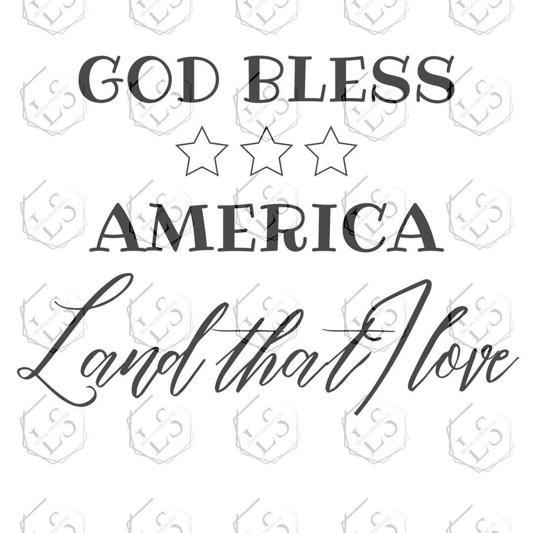God Bless America SVG - 4th of Jul Design (Digitaler Download) - Etsy.de