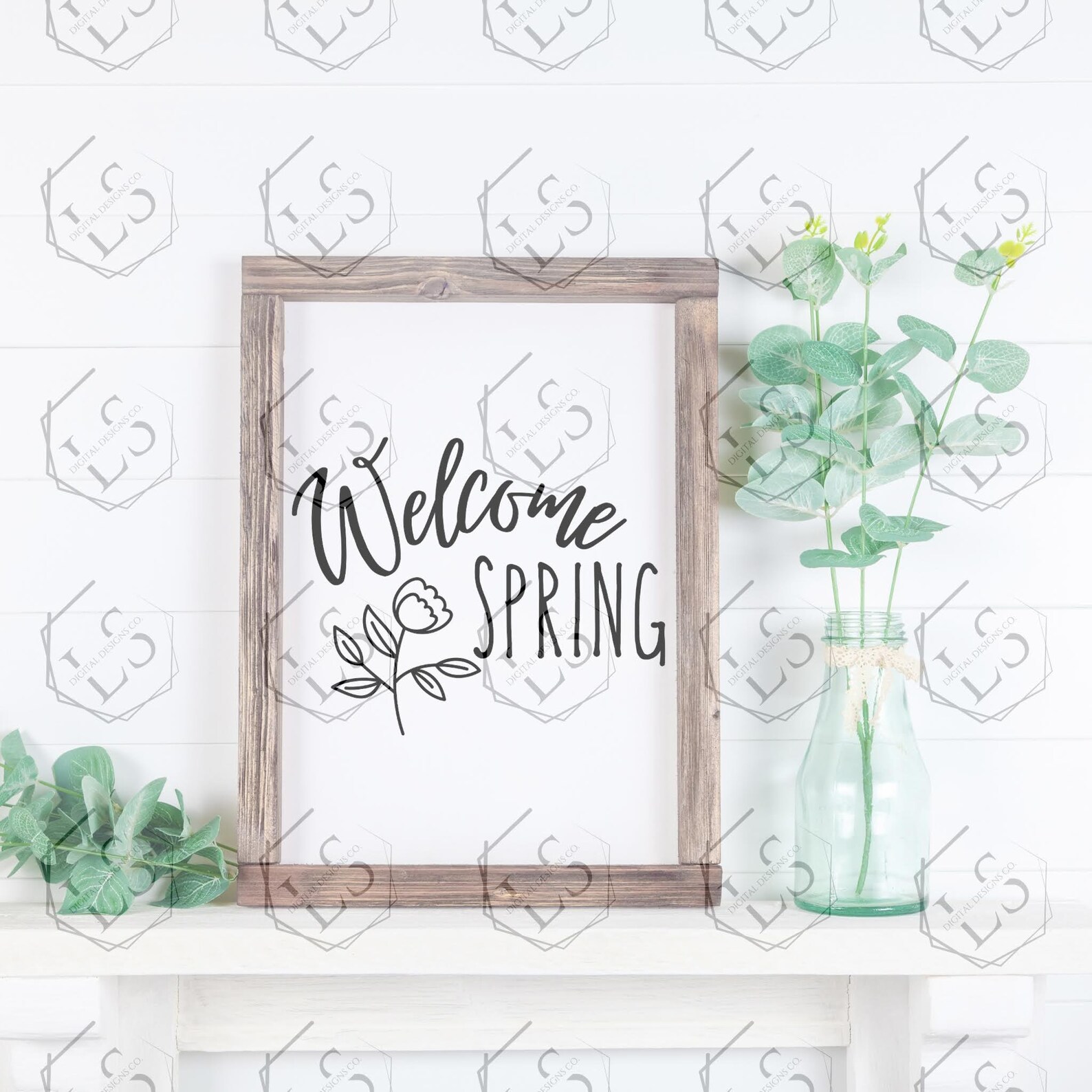 Welcome Spring Svg, Springtime With Flower Svg Cut File for Cricut and ...