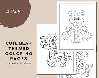 Printable Teddy Bear Coloring Pages for Kids and Adults 90 Pages ...