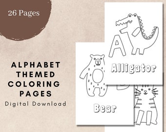 ABC Trace and Color Alphabet Coloring Pages Printable Digital PDF ...