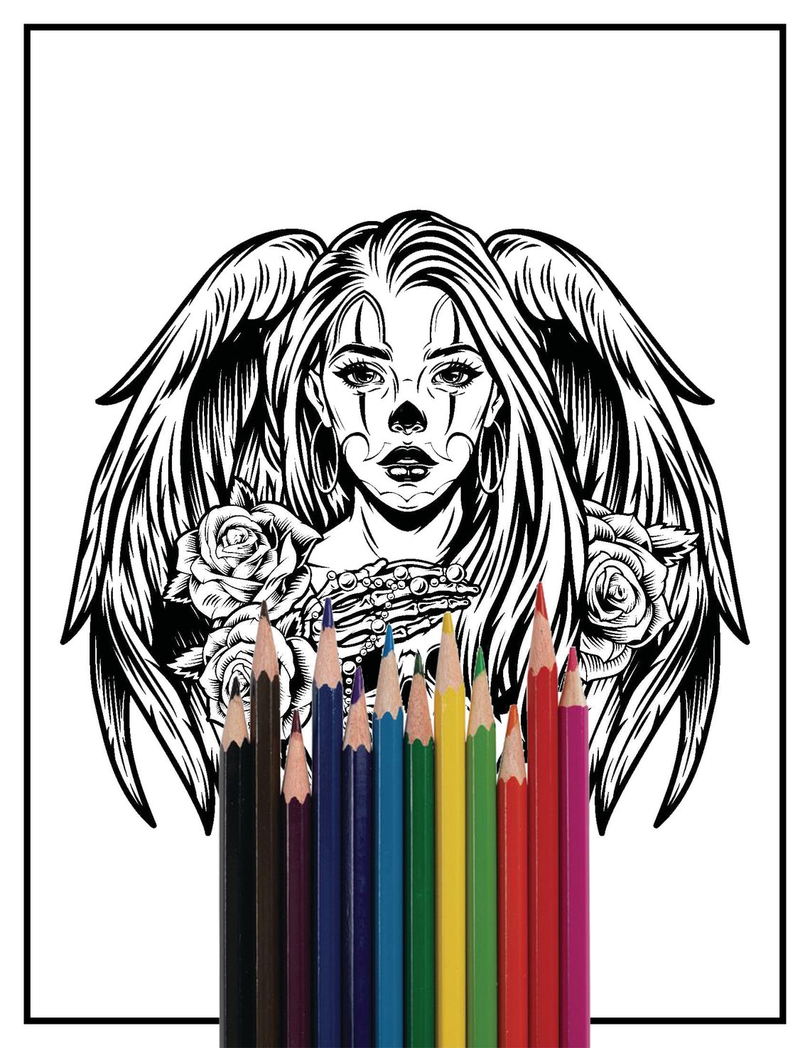 Adult Tattoo Coloring Book PDF Printable Pages Digital | Etsy
