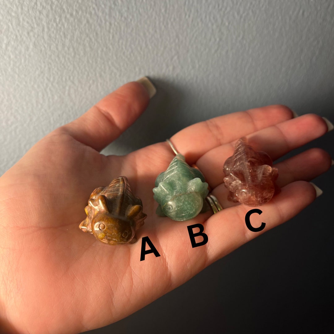 Axolotl Crystal Carving Mini Axolotls Axolotl Lover Gifts Crystal ...