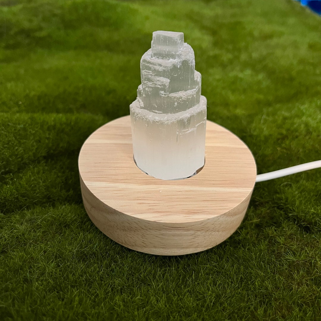 Wooden LED Crystal Light Display | Rainbow Led Crystal Light Base ...