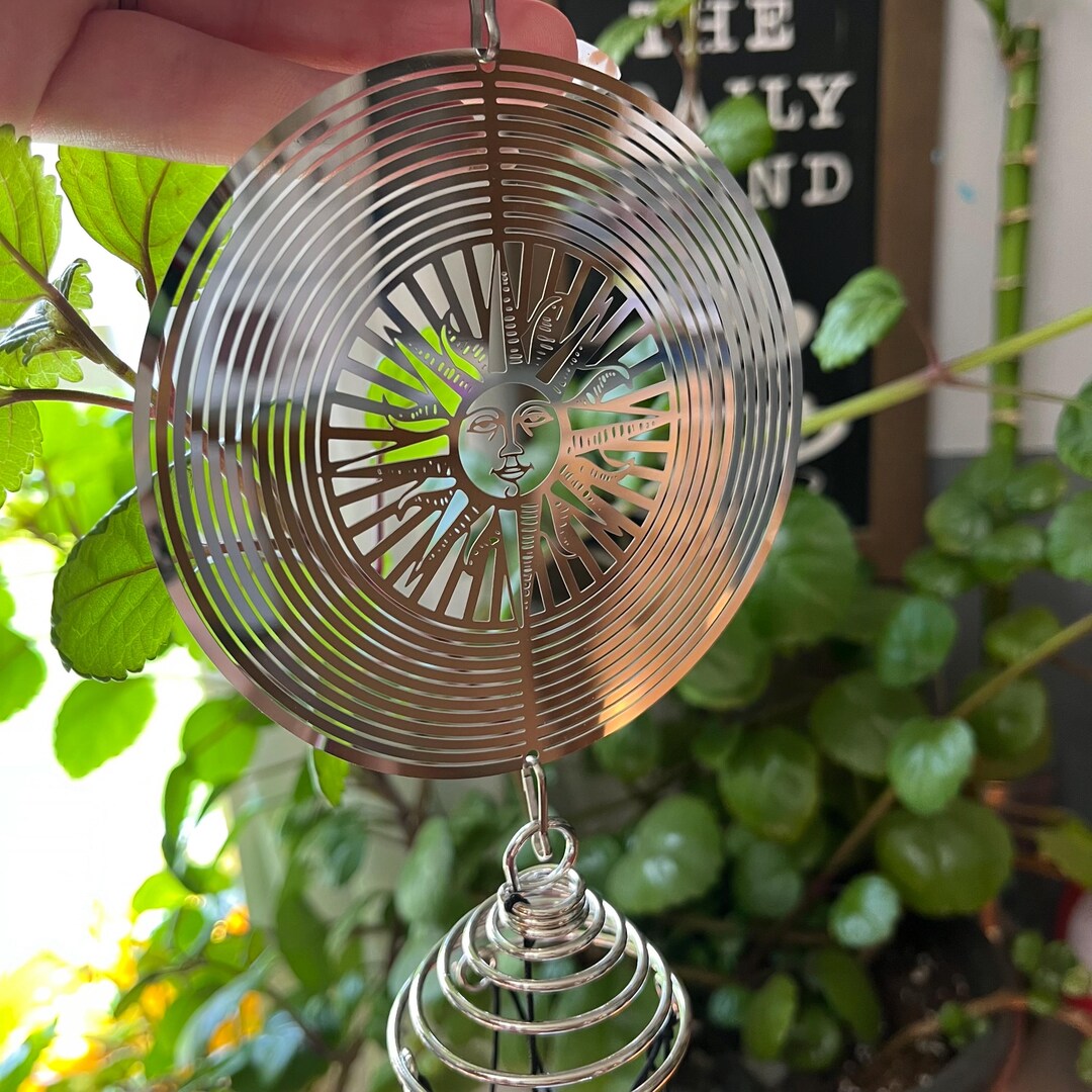Metal Sun Wind Chime | Sun Catcher | Zen Wind Chime | Crystal Wind ...