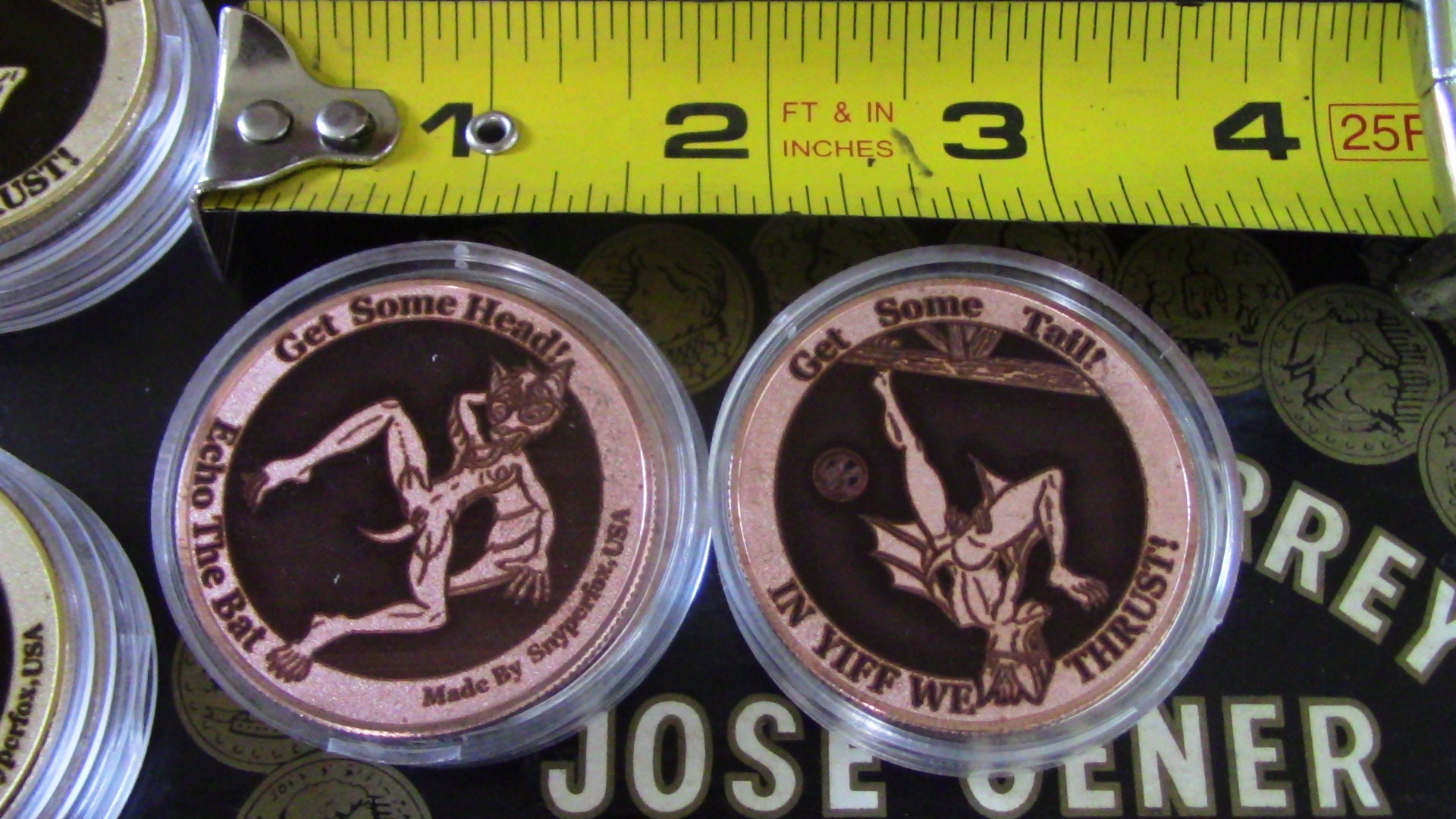 Echo the Bat, in Yiff We Thrust, Furry Challenge Coin - Etsy