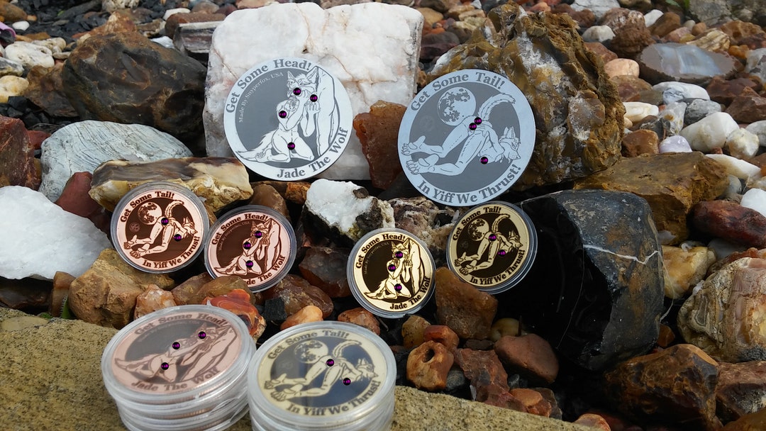 Furry Coin, Jade the Wolf, in Yiff We Thrust! - Etsy