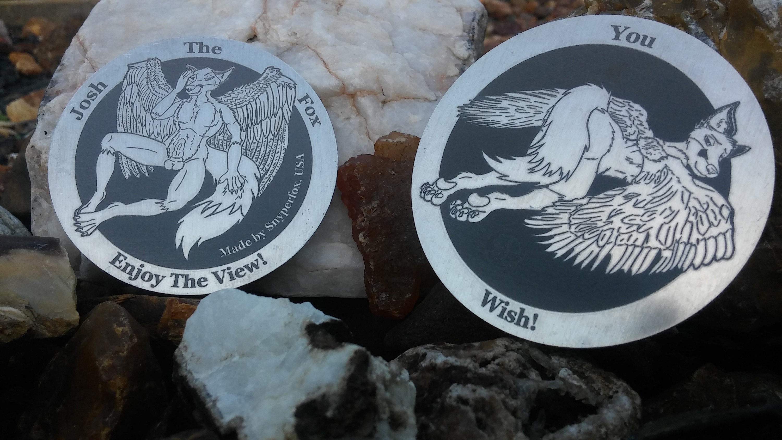 Josh the Fox Enjoy the View/you Wish Furry Coin - Etsy