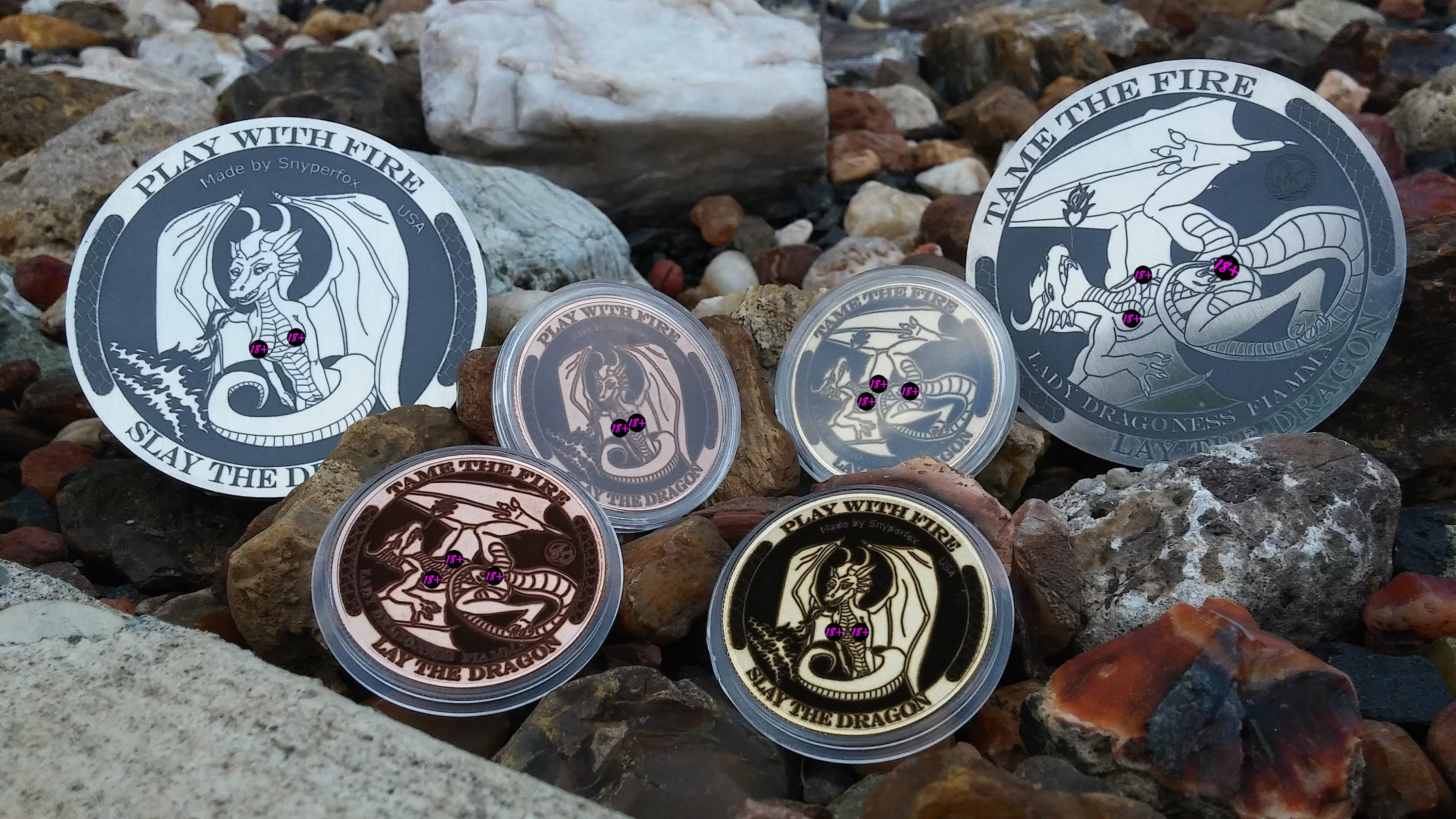 Dragon Coin "slay/lay the Dragon" - Etsy