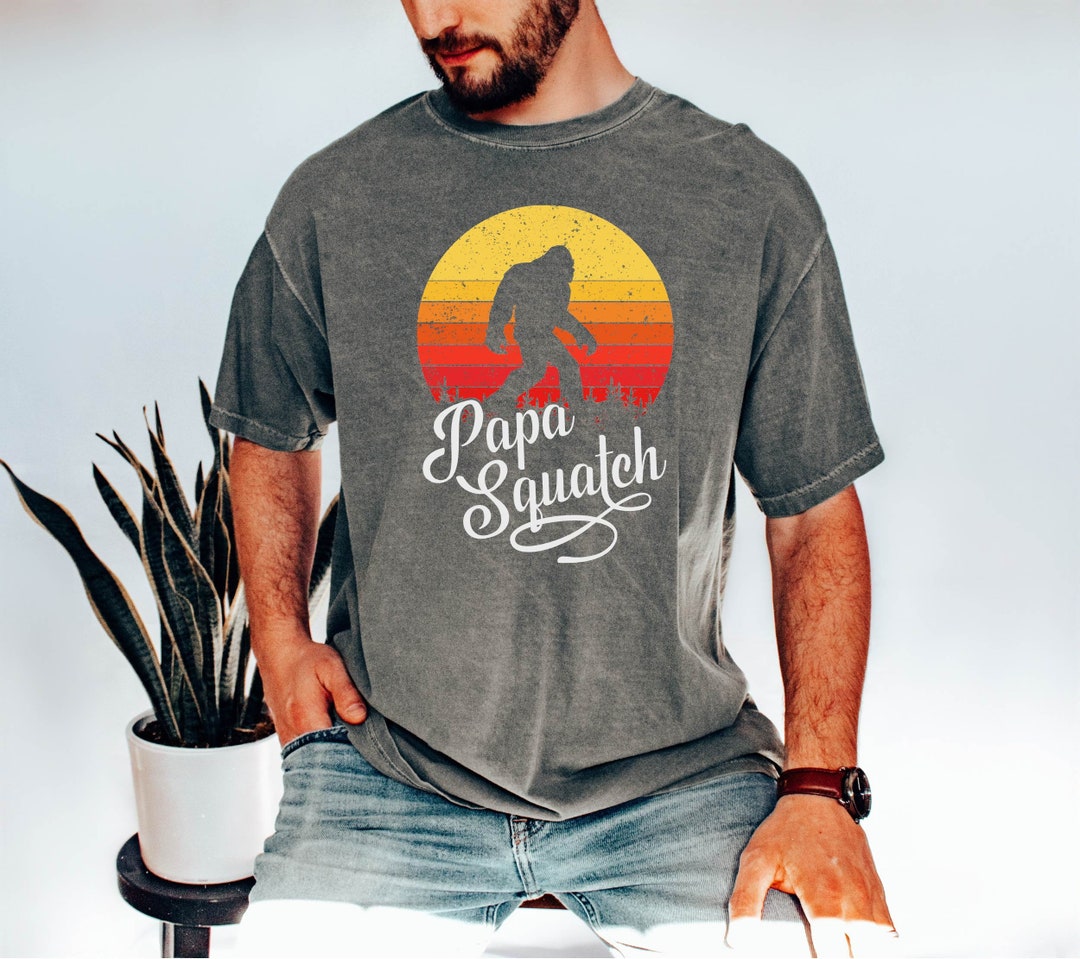 Comfort Colors Papa Squatch Tshirt, Papa Squatch Fathers Day Bigfoot ...