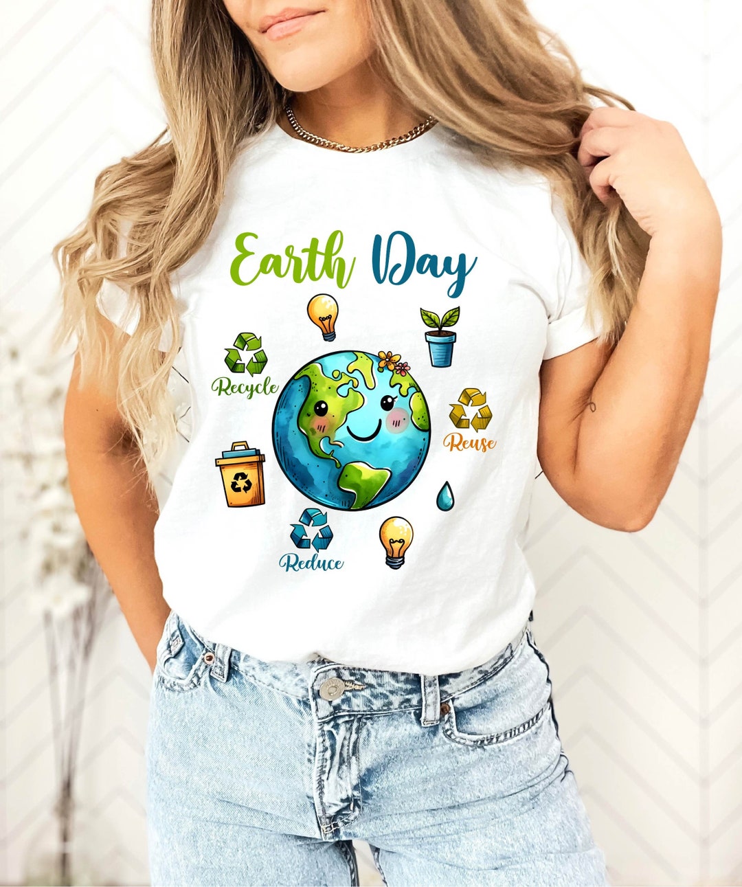 Earth Day Shirt: Reduce Reuse Recycle Graphic Tee - Etsy