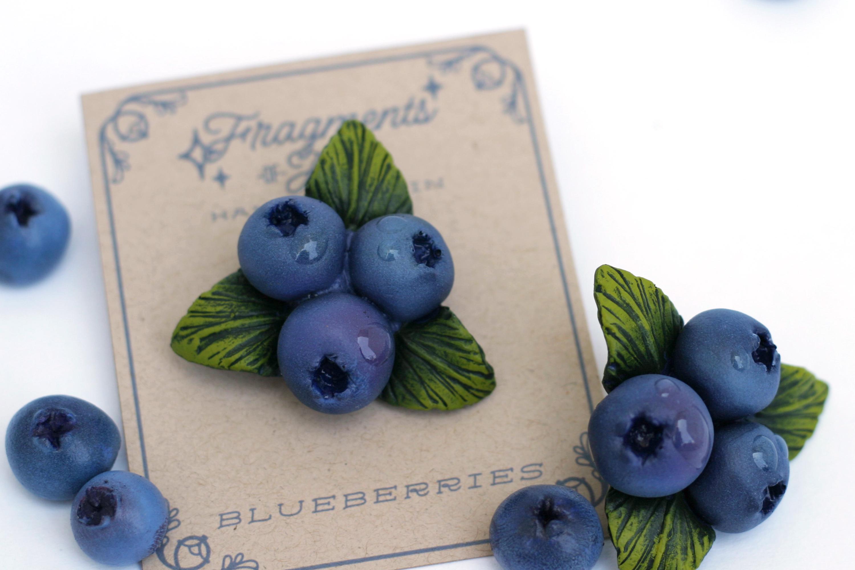 Blueberry Pin | Handmade Pin | Brooch - Etsy