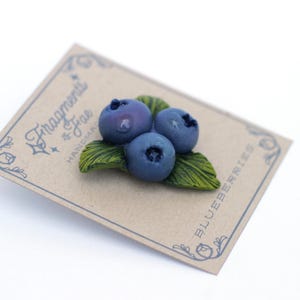 Blueberry Pin | Handmade Pin | Brooch - Etsy