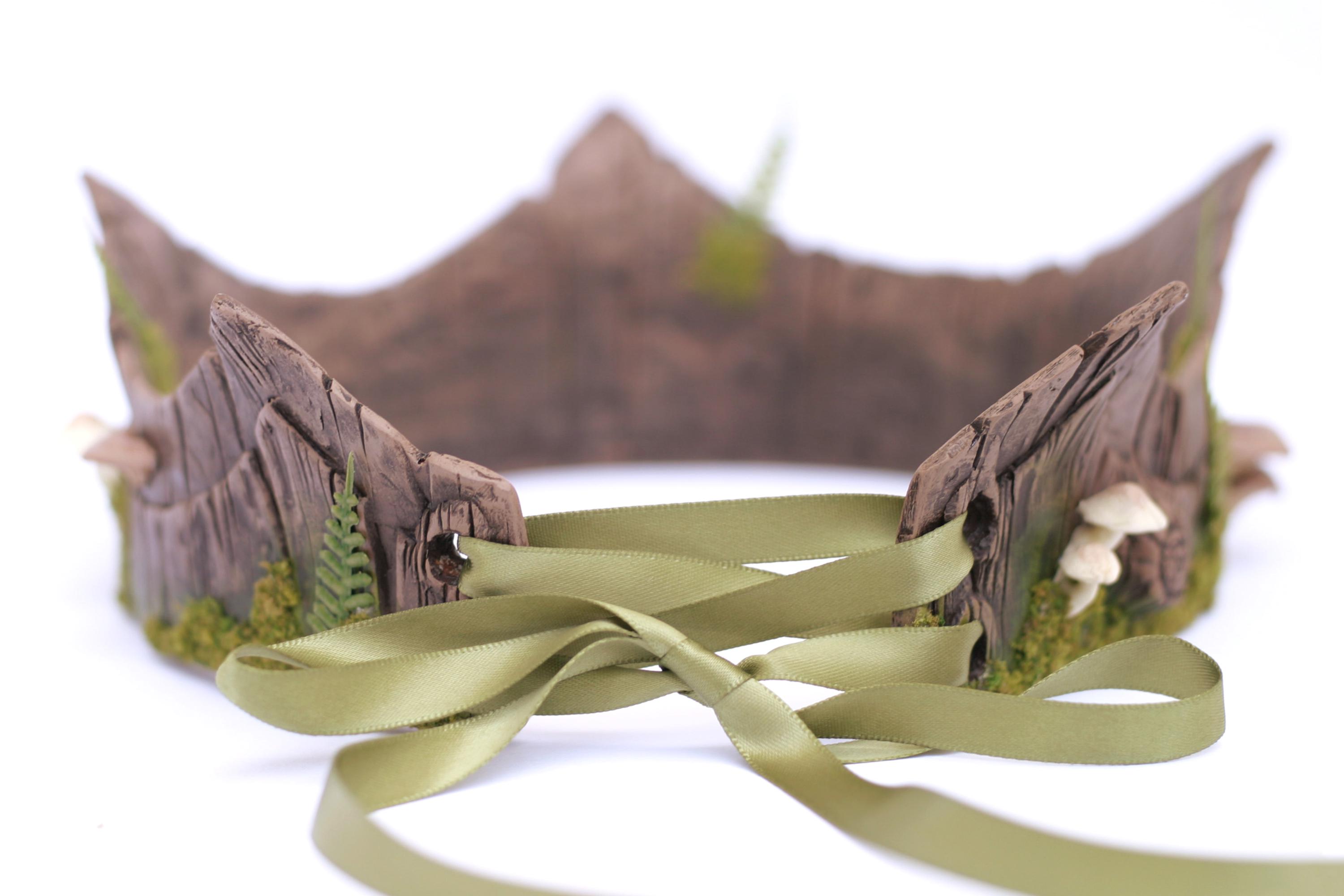 Deluxe Mossy Bark Crown | Fantasy Crown | Cosplay Crown - Etsy