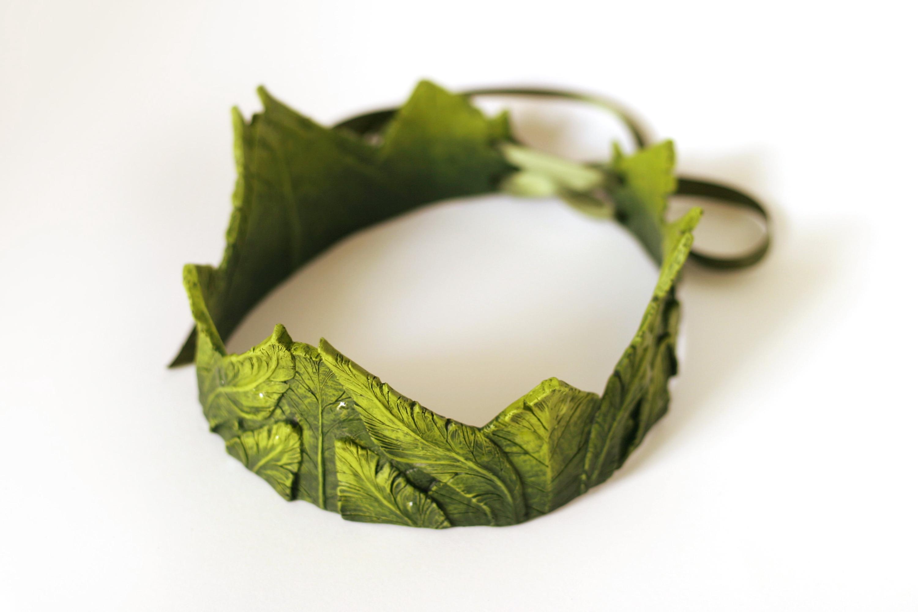 Dewdrop Leaf Crown: Handmade Fairy Wedding Headpiece - Etsy