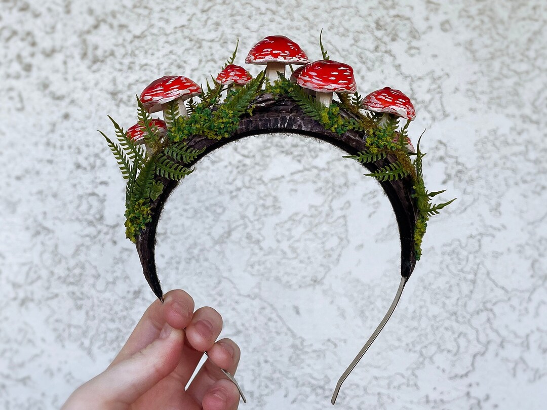 Fairy Mushroom Headband | Fantasy Crown | Cosplay Crown - Etsy