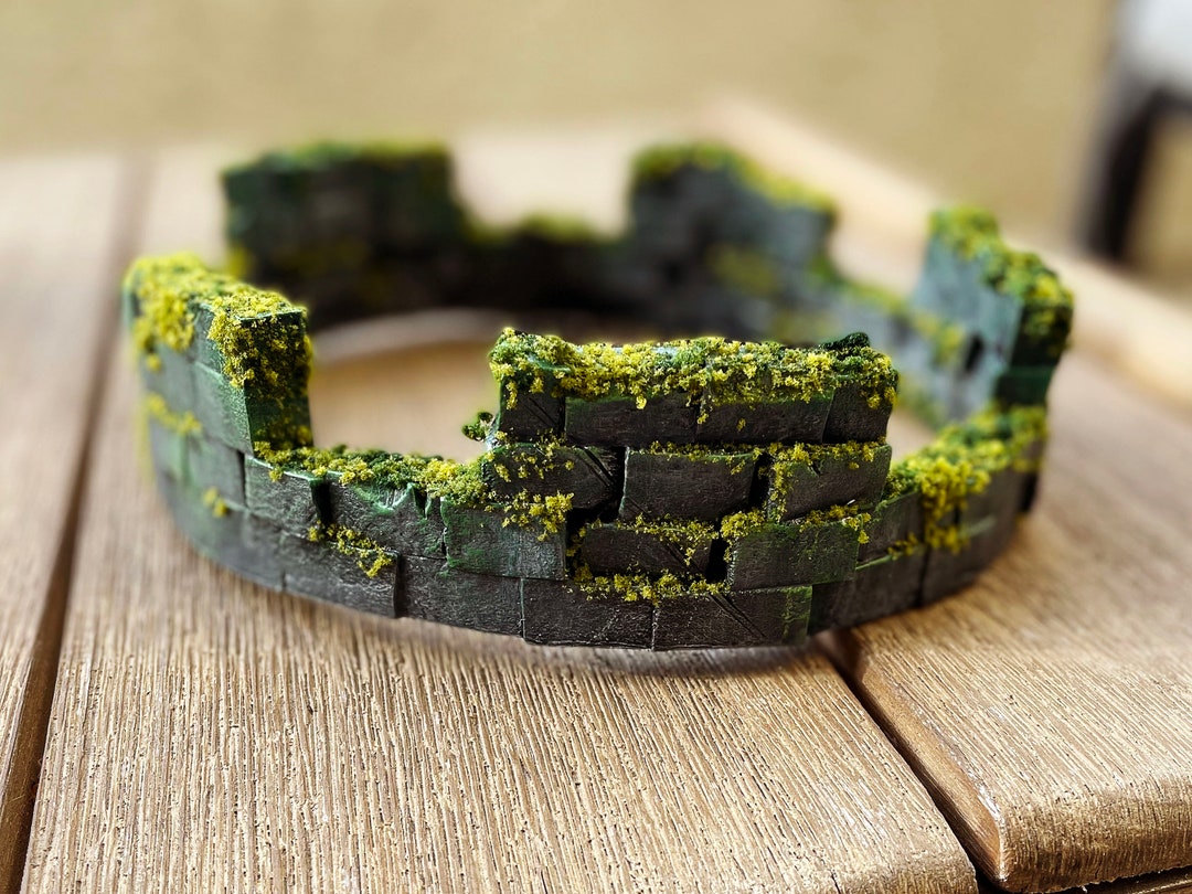 Mossy Stone Crown Fantasy Crown Cosplay Crown - Etsy