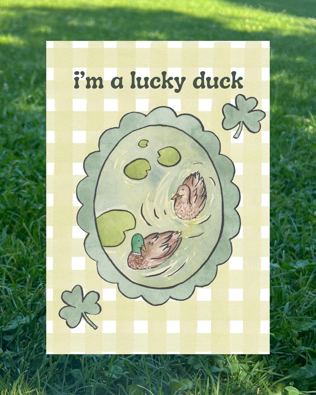 I'm a Lucky Duck, Printable Card - Etsy