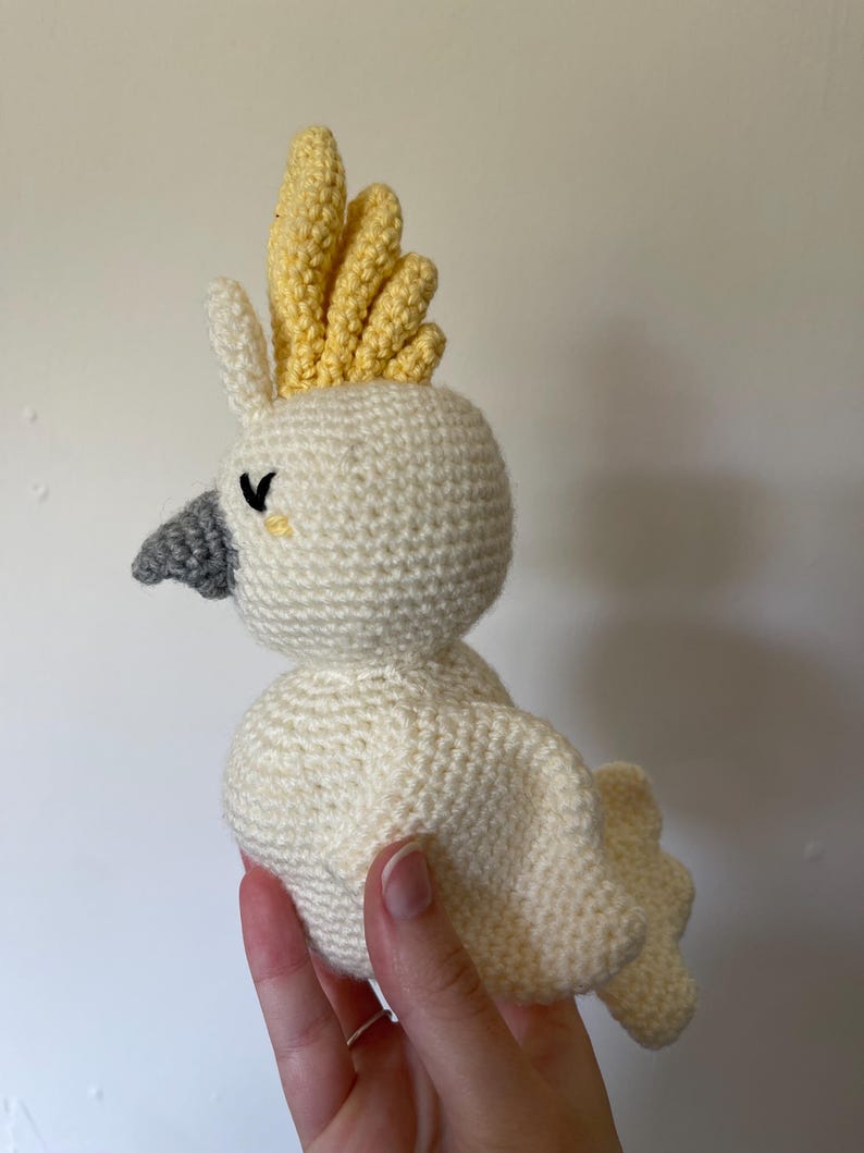 Cockatoo Bird Australian Native Crochet Plushie Amigurumi Kids Toy ...