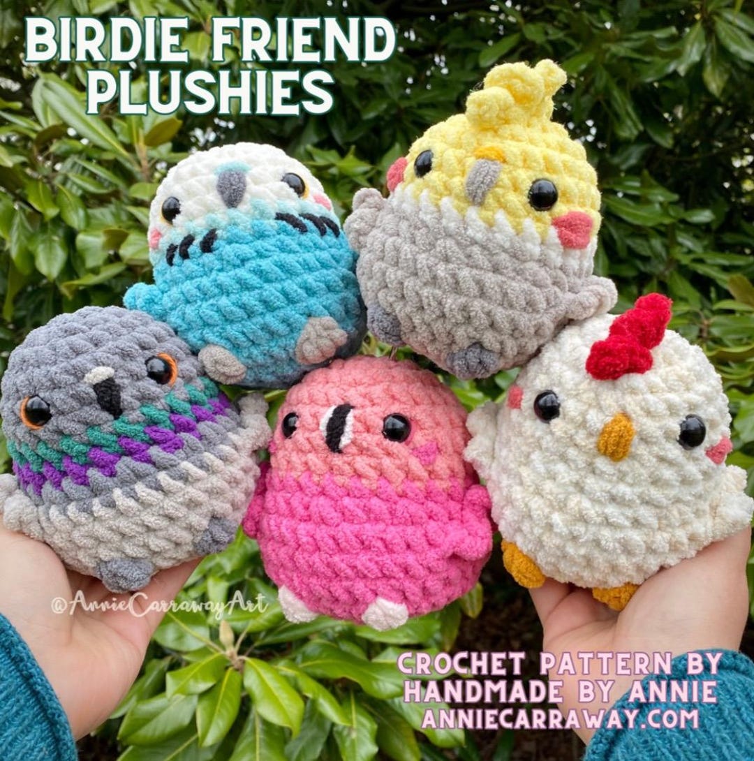 Custom Crochet Pet Birdie Friend Toy Animal Plushie Stuffed Bird Animal ...