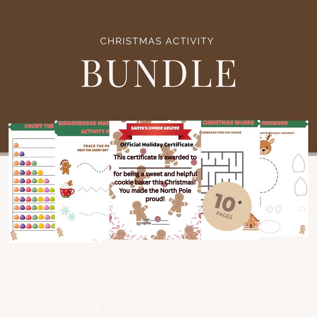 Gingerbread Man Christmas Activity Pack | Holiday Worksheets and ...