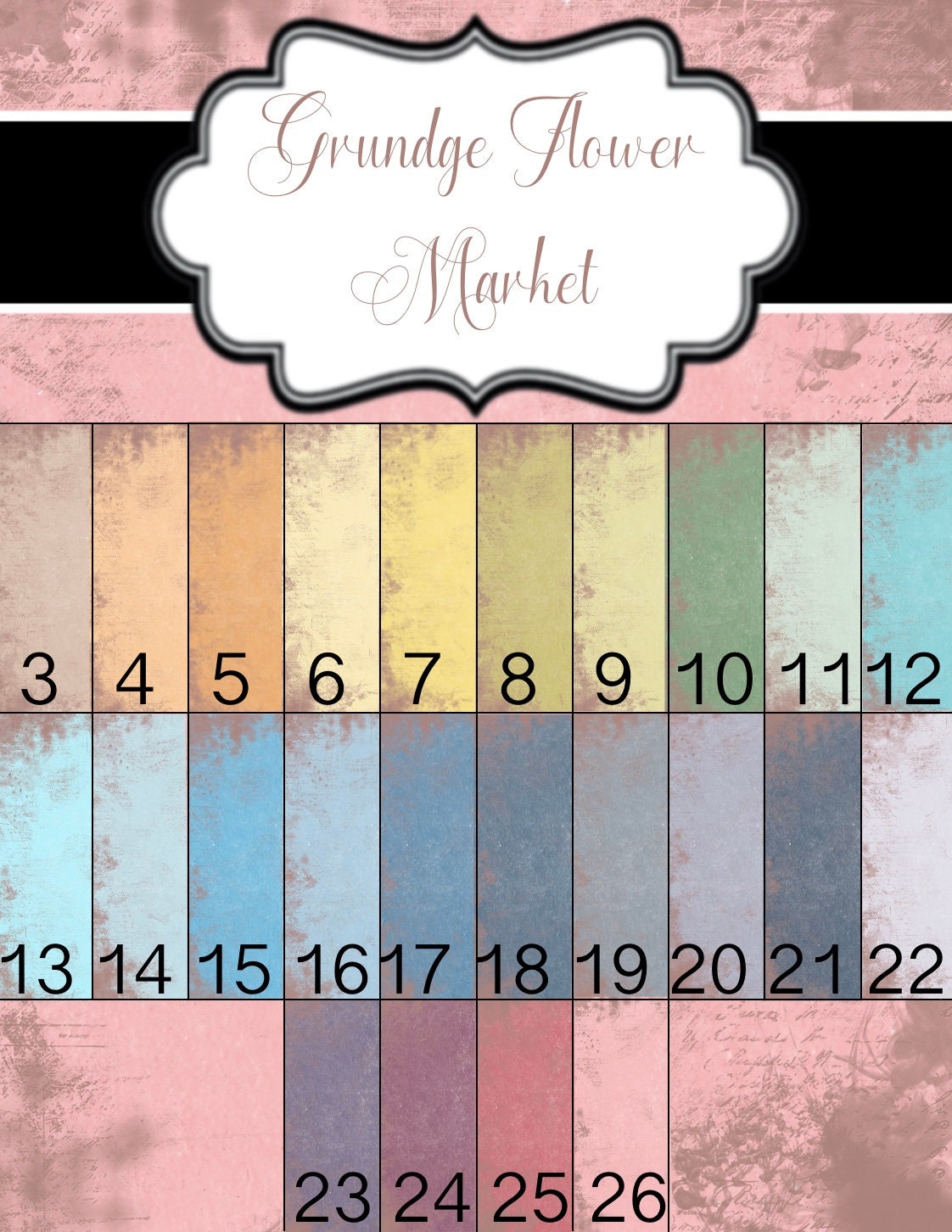 Grudge Flower Market Printable Papers, Junk Journal, Scrapbooking - Etsy
