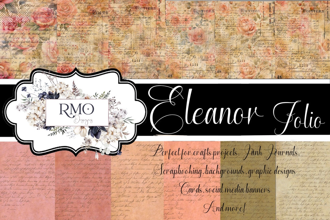 Eleanor Folio, Junk Journal, Scrapbook,scrapbooking, Templates,curators ...