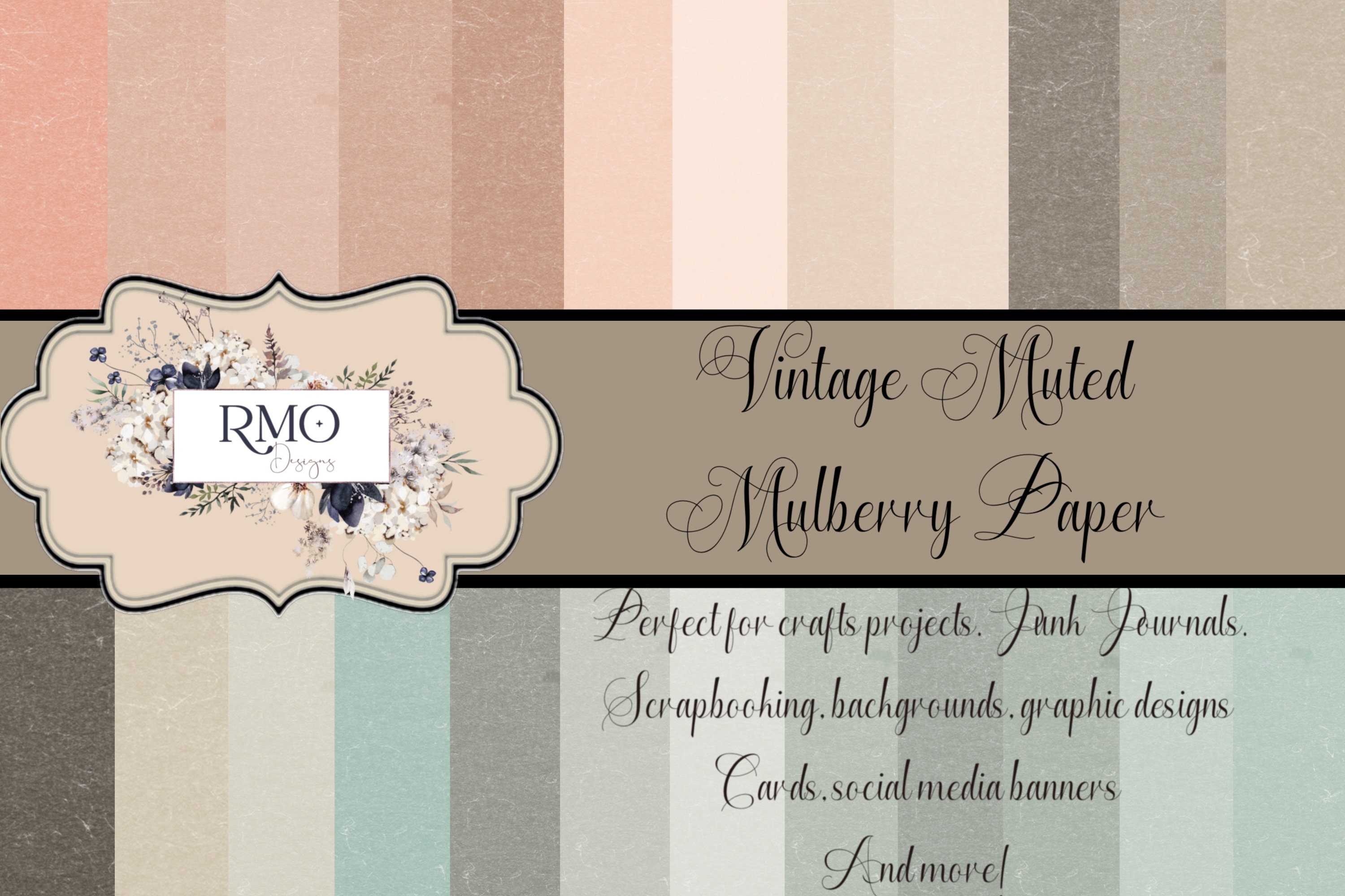 Vintage Muted Mulberry Papers, Junk Journal, Scrapbooking, Digital - Etsy