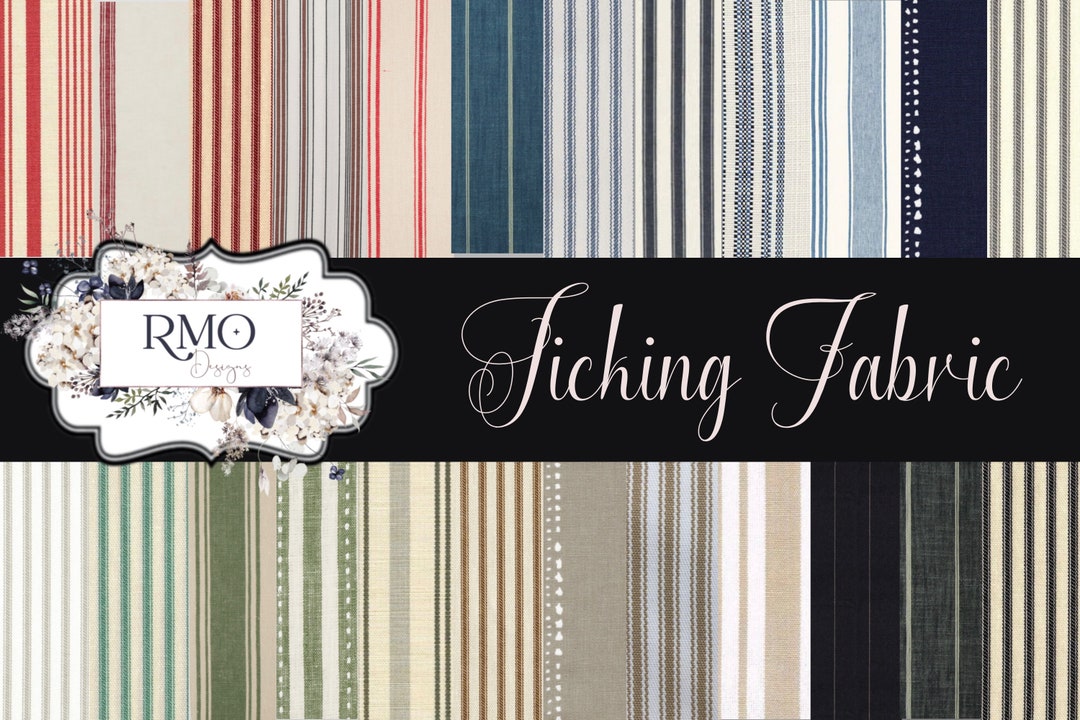 Ticking Stripe Fabric Printable Papers, Vintage Collage Sheets (PDF) - Etsy