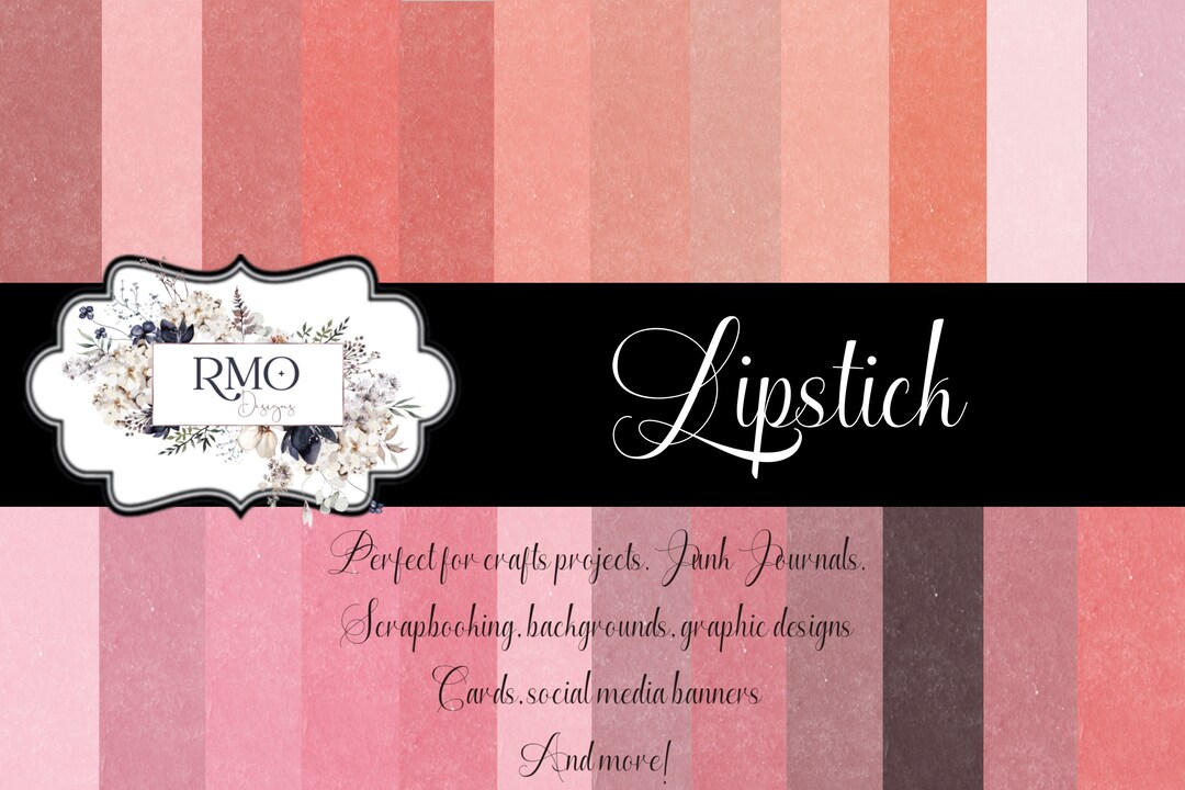 Lipstick Printable Papers, Junk Journal, Scrapbooking - Etsy