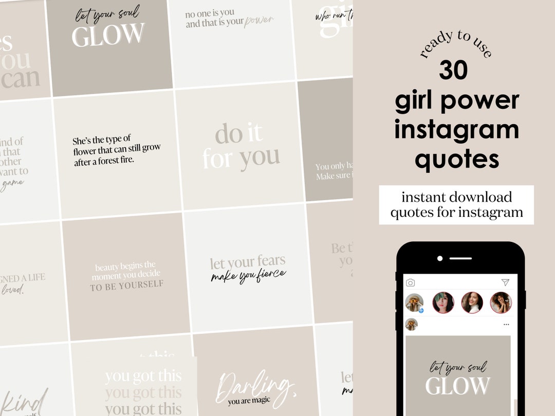 30 Girl Power IG Story Quotes for Women Empowering Instagram - Etsy