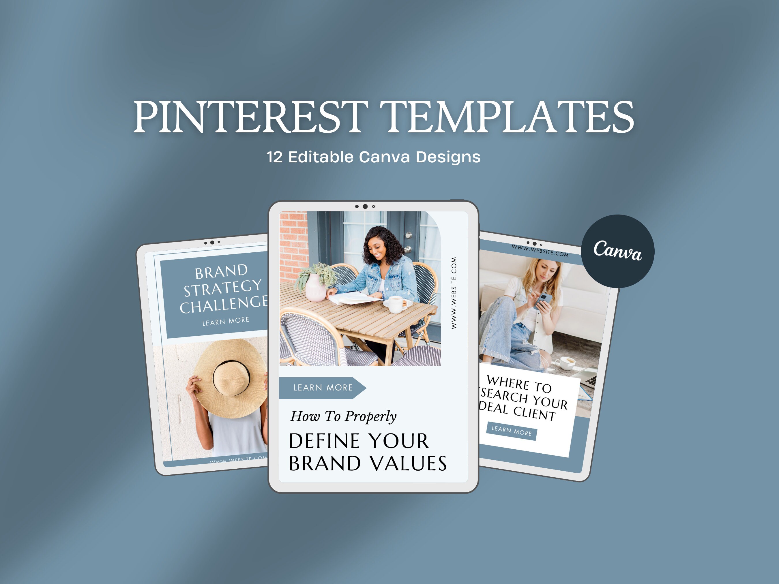 Canva Pinterest Pin Templates Business Pinterest Templates Social Media ...