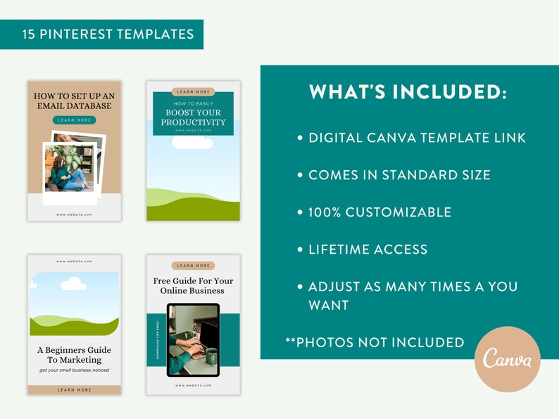 Pinterest Pin Templates Business Pinterest Templates - Etsy