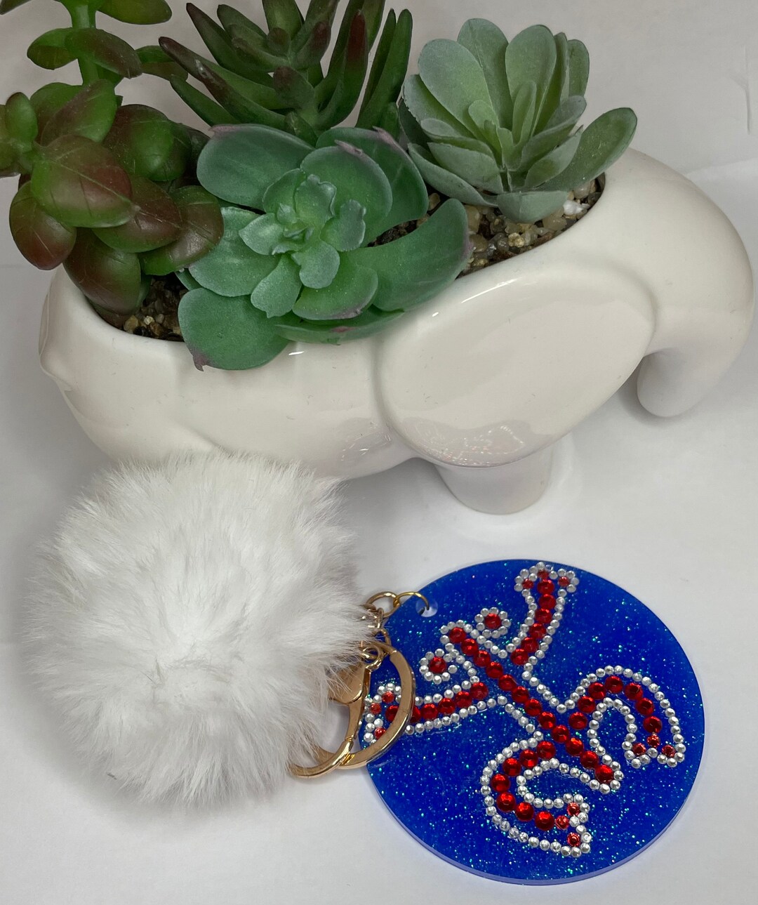 Handmade Puerto Rican Coqui Taino Keychain With Rhinestones - Etsy