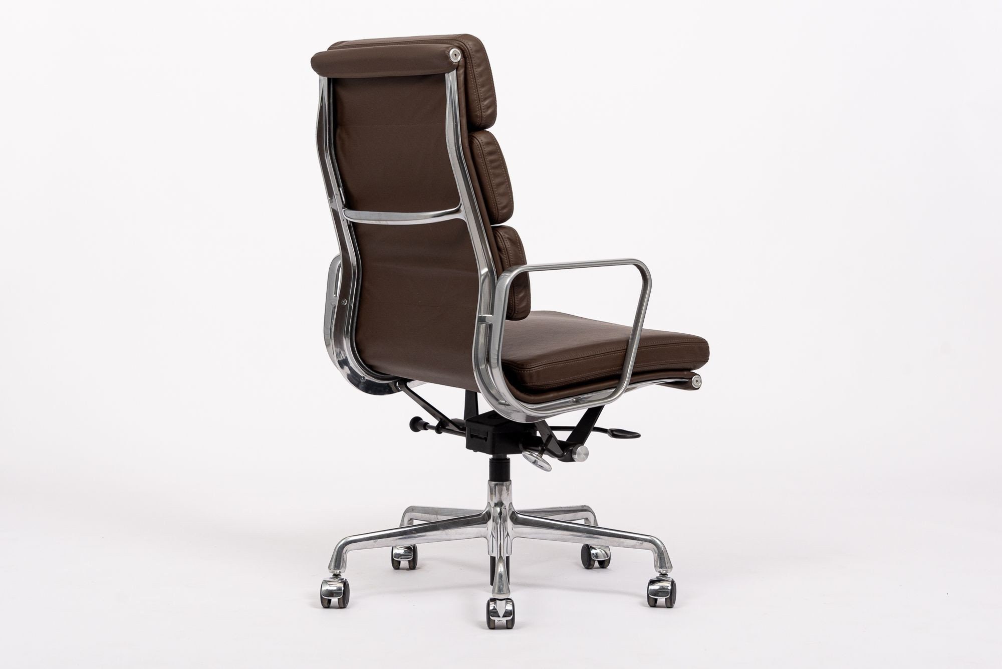 Herman Miller Eames Tall Dark Brown Leather Desk Chair Soft Pad Etsy