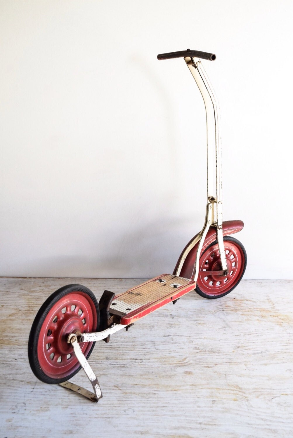 Vintage Antique Child's Metal and Wood Toy Push Scooter - Etsy