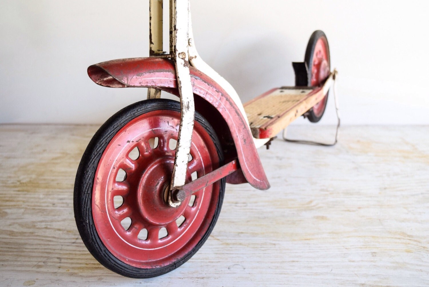 Vintage Antique Child's Metal and Wood Toy Push Scooter - Etsy