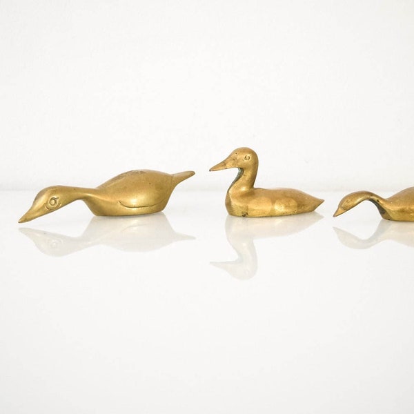 Brass Duck Figurines - Etsy