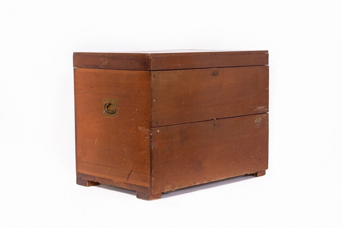 Antique Wood Field Desk Military Box, Wood Military Chest, Large Rare ...