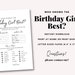 Who Knows the Birthday Girl Best Printable Birthday Games for - Etsy