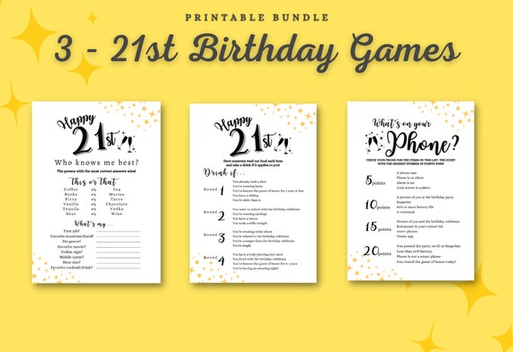 21st Birthday Party Games