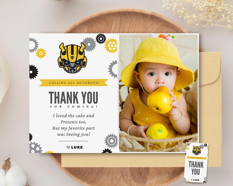 Transformers Birthday Tag Printable Transformers Thank You Bumblebee ...